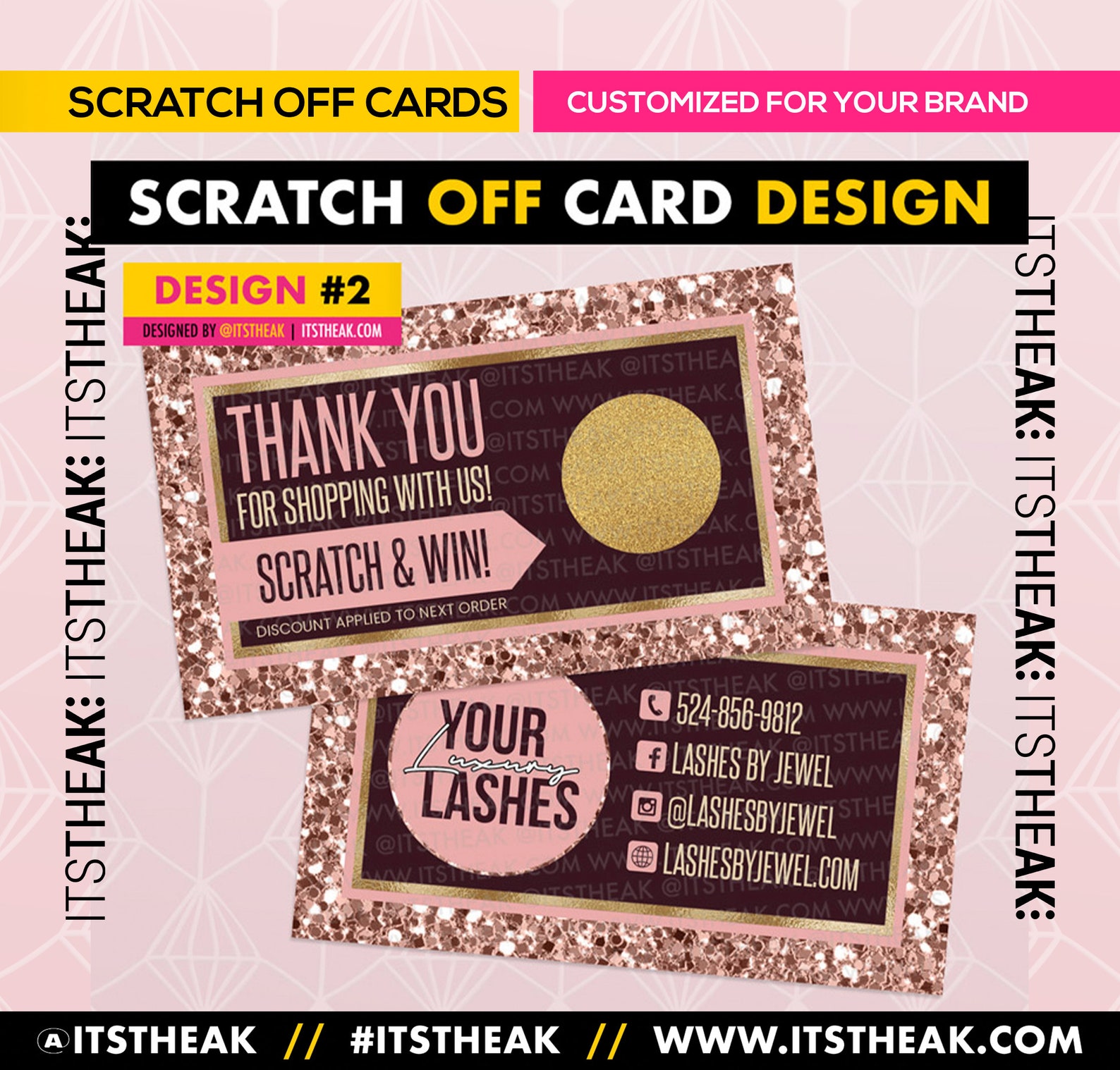 DESIGN ONLY Scratch off Card Design Customized for Your - Etsy