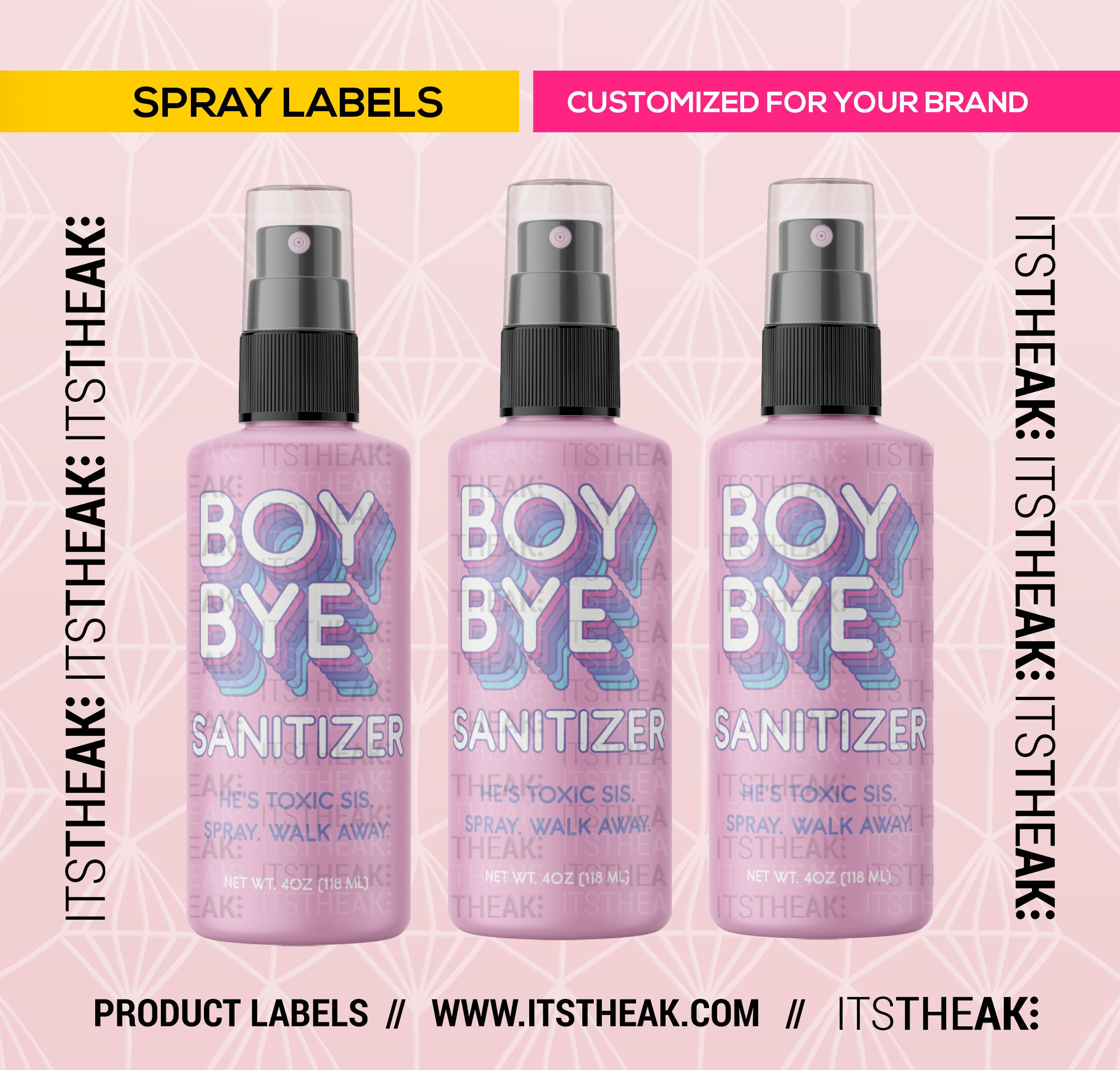 Spray Bottle Labels Customized for Your Brand Spray Bottle - Etsy