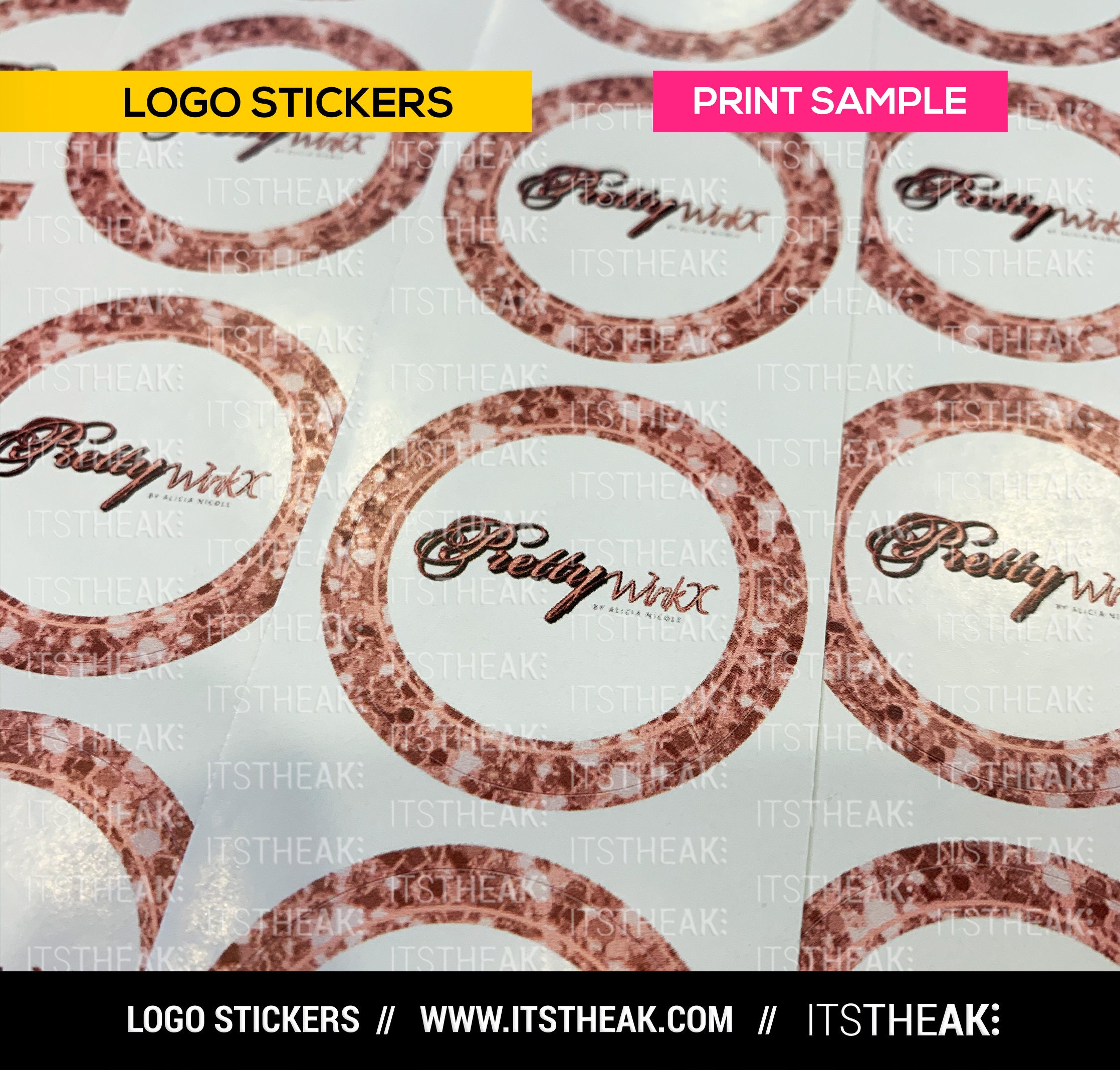 Circle Logo Stickers Customized With Your Logo Circle | Etsy