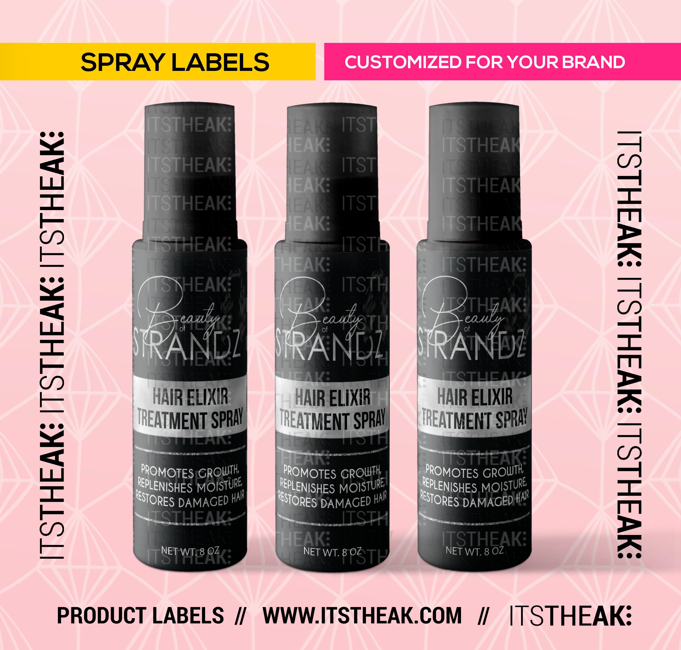 Spray Bottle Labels Customized For Your Brand Spray Bottle | Etsy