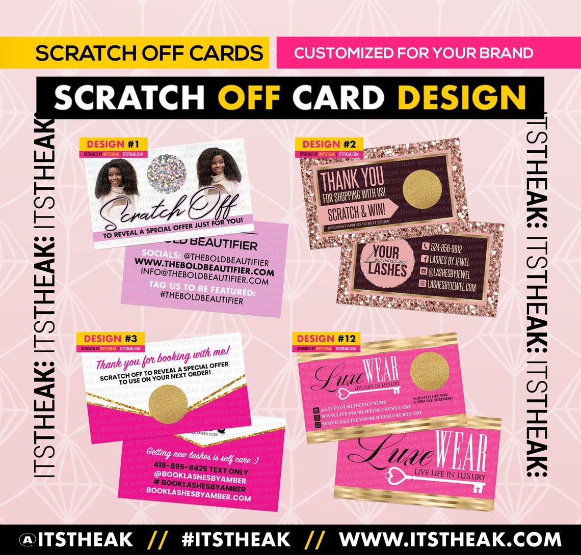 DESIGN ONLY Scratch off Card Design Customized for Your - Etsy