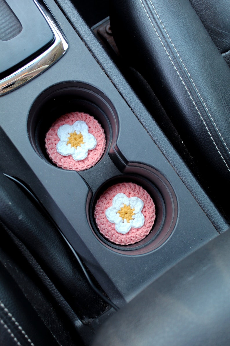 Crochet Floral Car Coaster PATTERN: Beginner-friendly Daisy Design (PDF ...