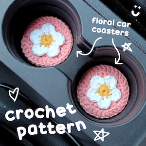 Crochet Floral Car Coaster PATTERN: Beginner-friendly Daisy Design (PDF ...