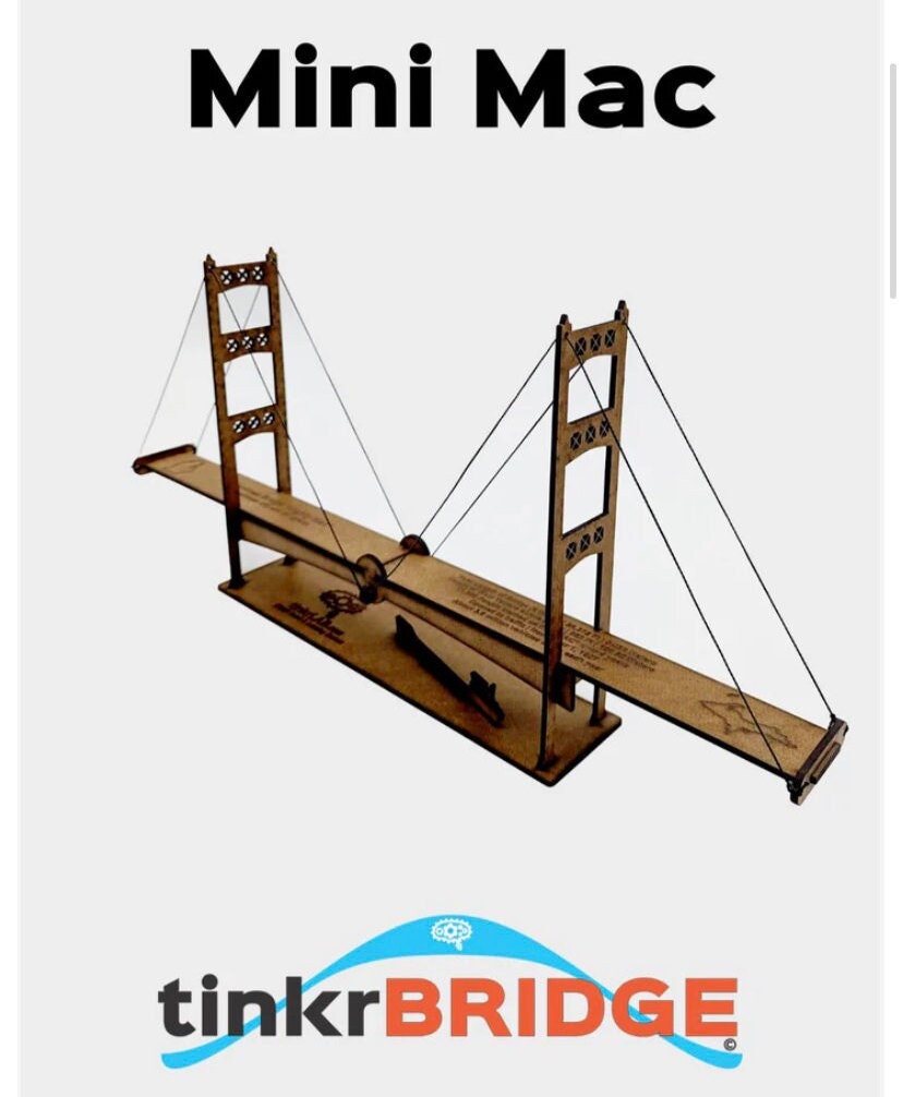 Mini Mackinac Bridge Wood Model Kit, Mackinac Michigan 18" Long X 9 ...