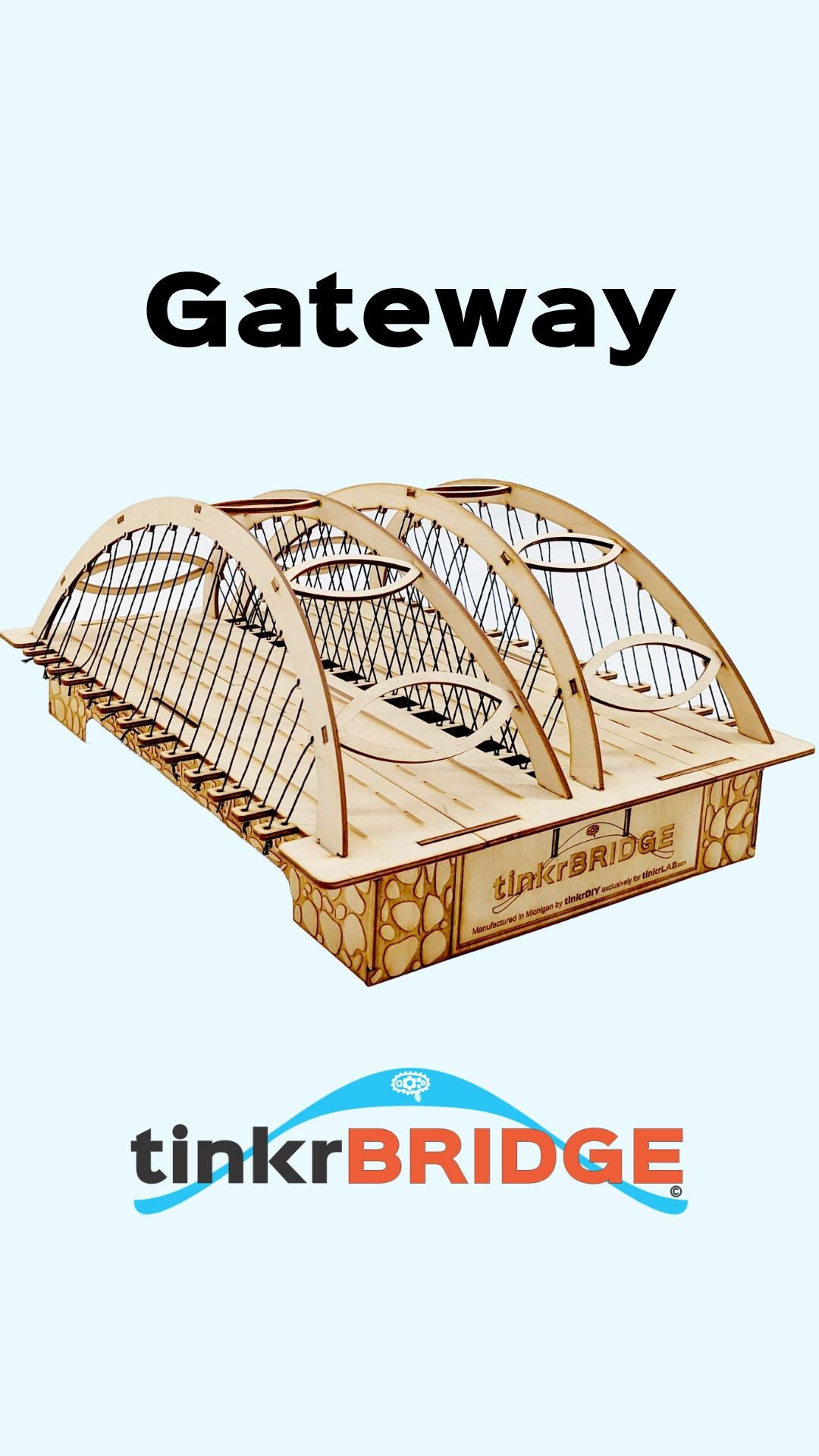 The Gateway Bridge Wood Model Kit, Taylor Michigan, 15" Long X 8" Tall ...