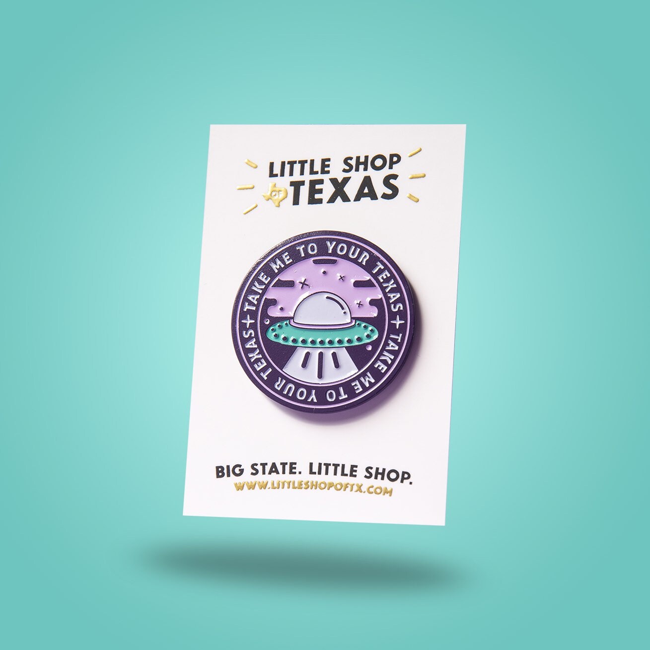 Texas UFO Enamel Pin - Etsy