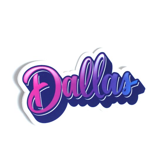 Dallas Script Sticker - Etsy