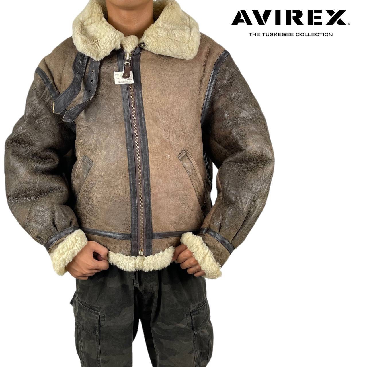 Vintage Avirex Type B-3 Tuskegee Airman Collection Sheepskin Us Army Aviator Jacket Size Medium ...