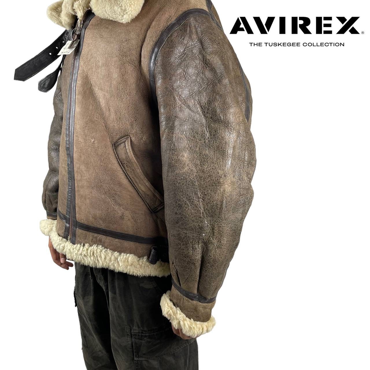 Vintage Avirex Type B-3 Tuskegee Airman Collection Sheepskin Us Army Aviator Jacket Size Medium ...
