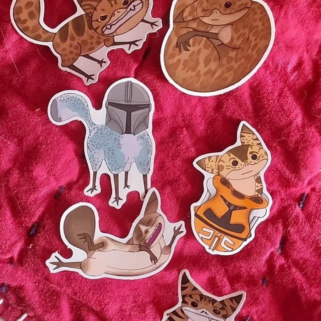 Silly Loth Cat Sticker Pack (pack of 6) - Etsy