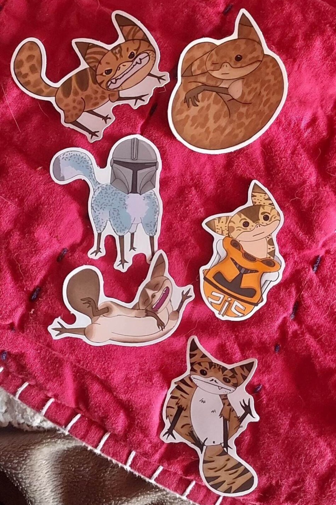 Silly Loth Cat Sticker Pack pack of 6 - Etsy