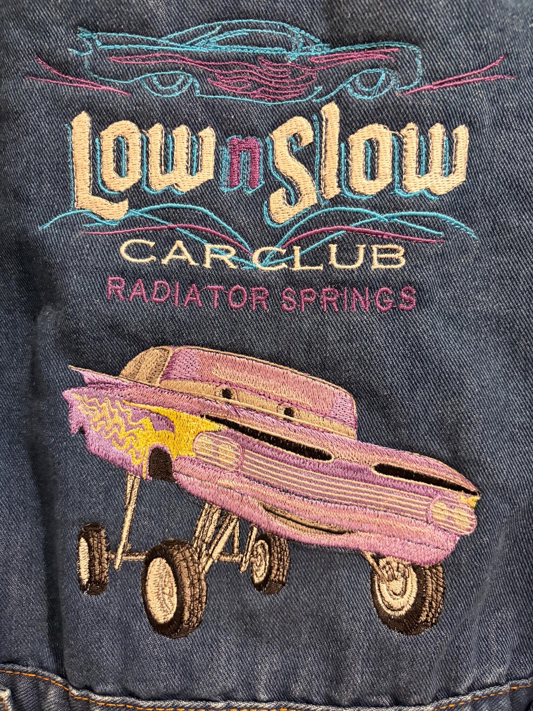 Low N Slow, Cars Up-cycled Kids Denim Jacket - Etsy