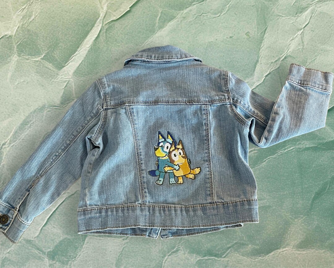 Bluey and Bingo Embroidered Denim Jacket - Etsy Australia