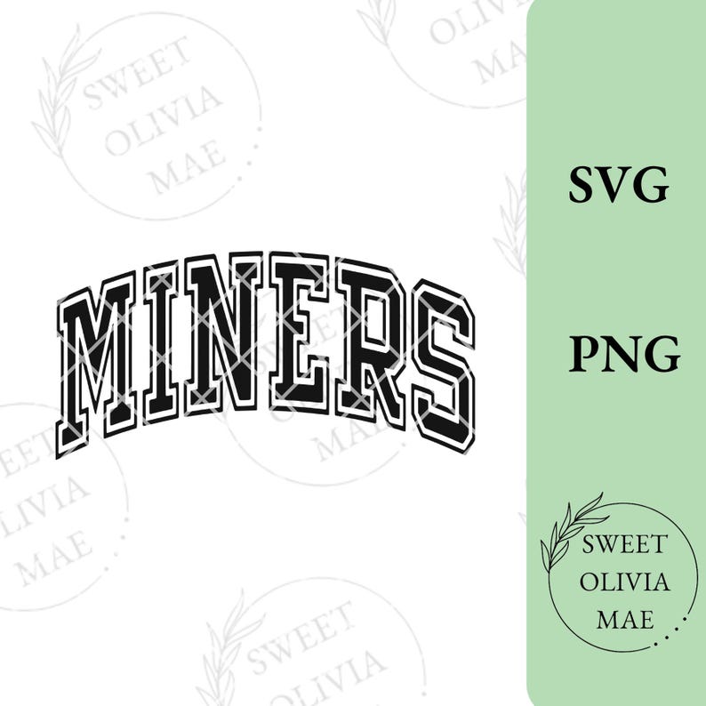 Miners Arched | SVG PNG | Digital Download | Cut File Silhouette Cricut ...