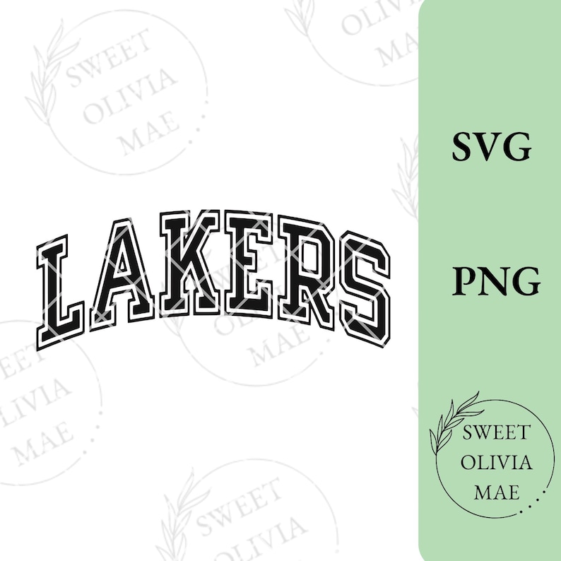 Lakers Arched | SVG PNG | Digital Download | Cut File Silhouette Cricut ...