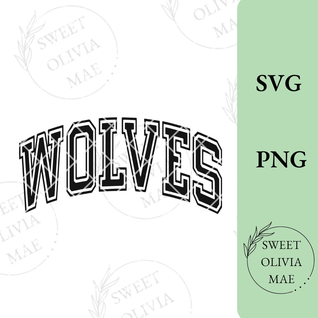 Wolves Arched | SVG PNG | Digital Download | Cut File Silhouette Cricut ...