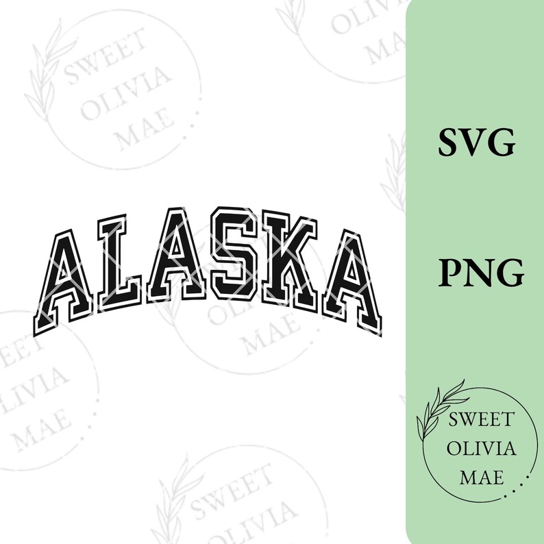 Alaska Arched | SVG PNG | Digital Download | Cut File Silhouette Cricut ...