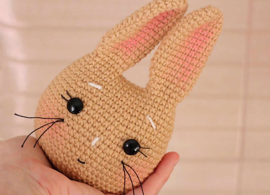 Crochet Head Bunny Pattern PDF Crochet Bunny Pattern | Etsy