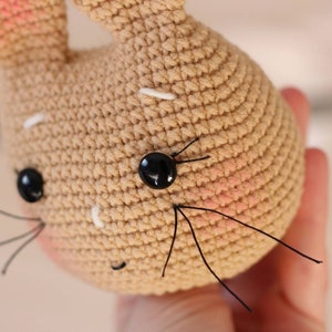 Crochet Head Bunny Pattern PDF, Crochet Bunny Pattern Amigurumi Crochet ...