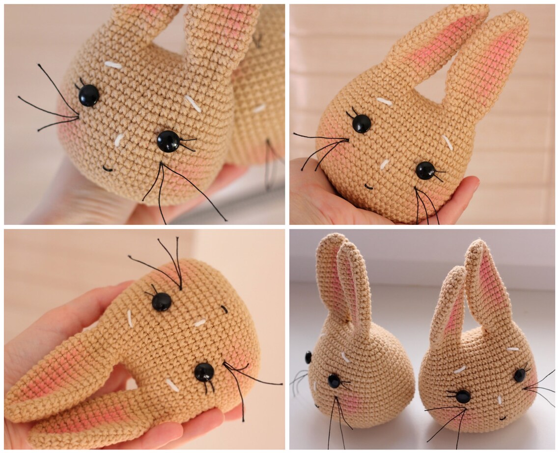 Crochet Head Bunny Pattern PDF Crochet Bunny Pattern | Etsy