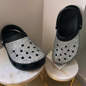 Clear Crystal on Black Crocs - Etsy