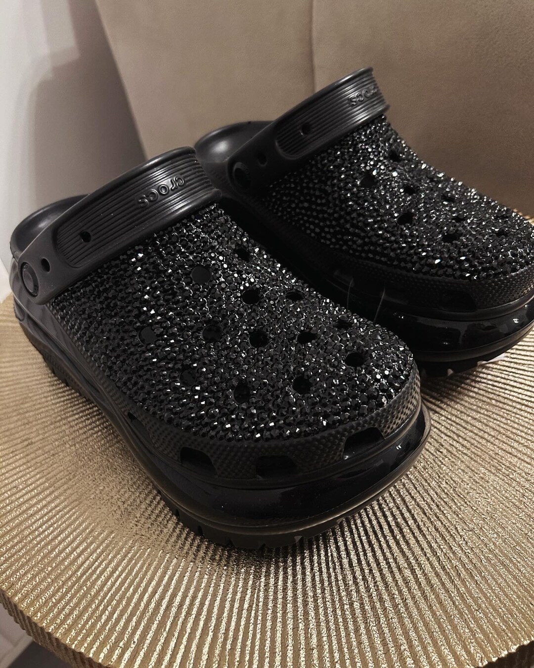 Platform Crystal Crocs - Etsy