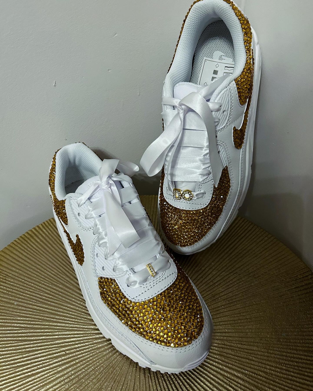 Gold Crystal Nike Air Max 90 - Etsy