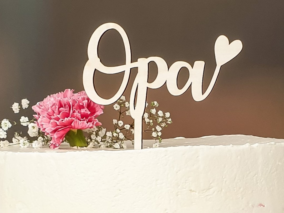 Cake Topper for Grandpa's Birthday or Father's Day - Wooden or Acrylic ...