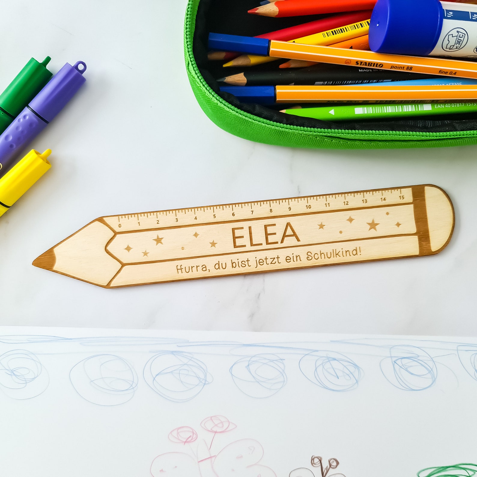 Wooden Ruler for First Day of School - Customized Ruler With Name for ...