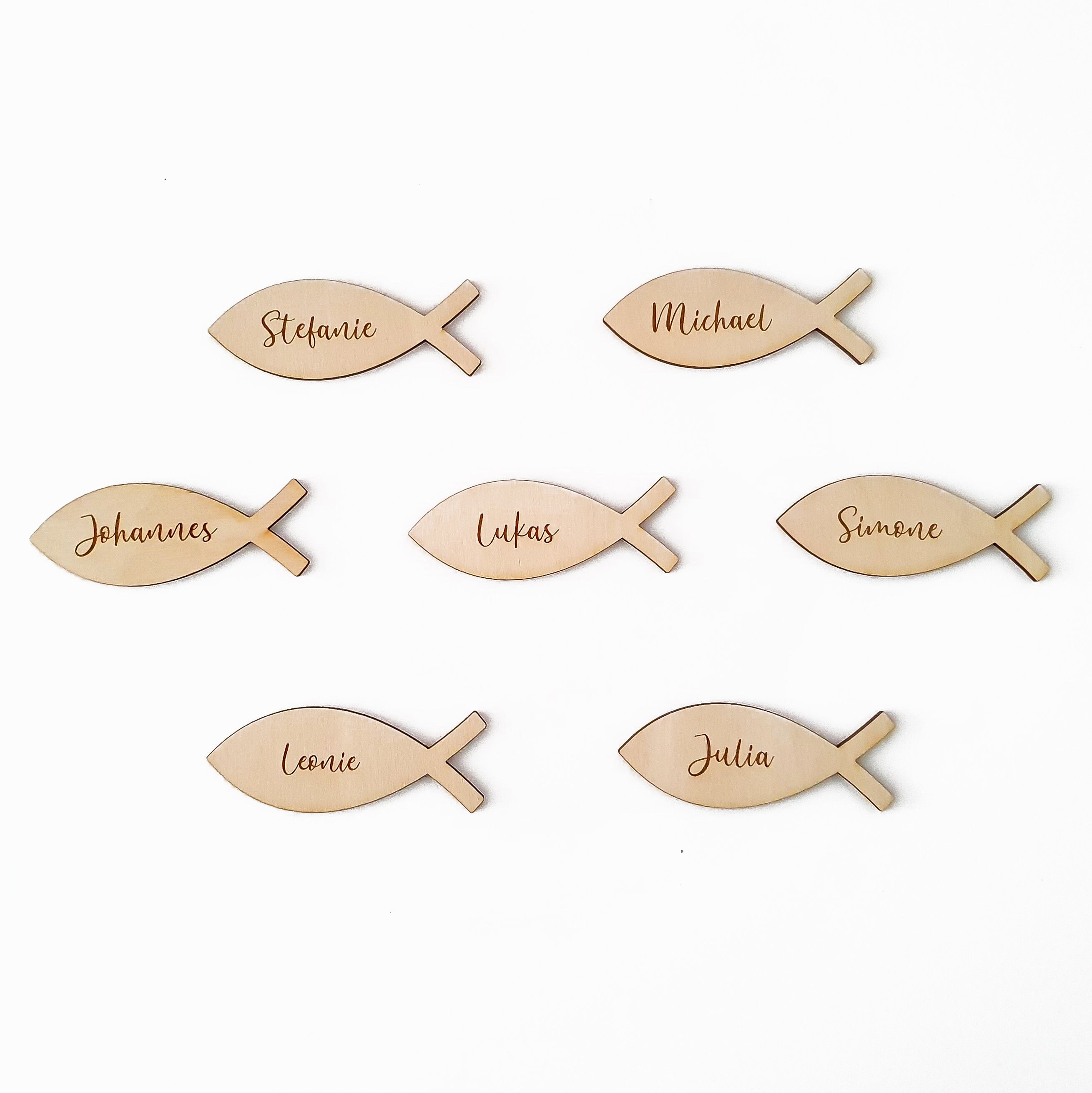 Fish-shaped Name Tags for Baptism Communion & Confirmation | Etsy