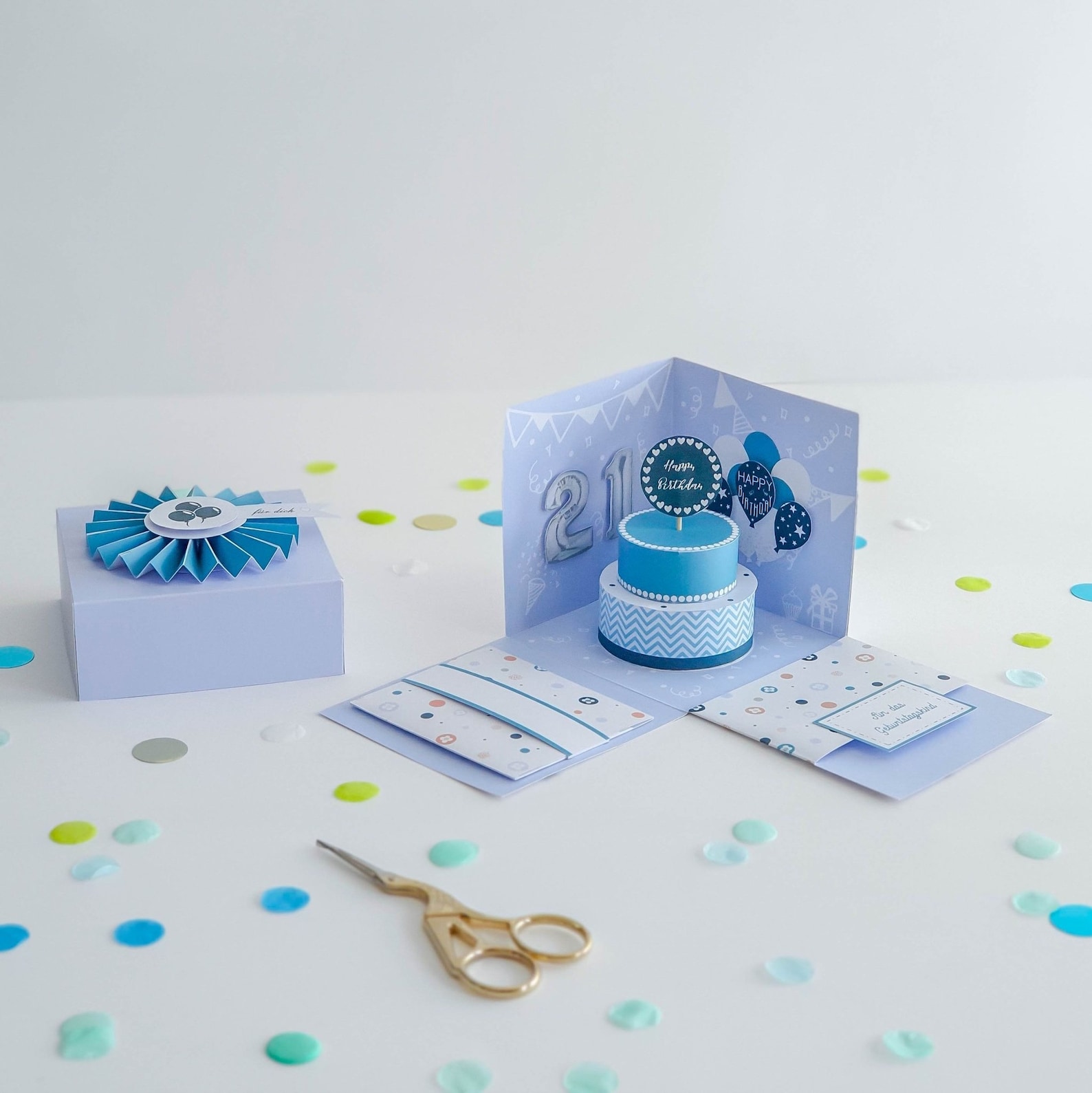 Printable 3D Birthday Card for Him or Her, DIY Birthday or Baby Shower ...