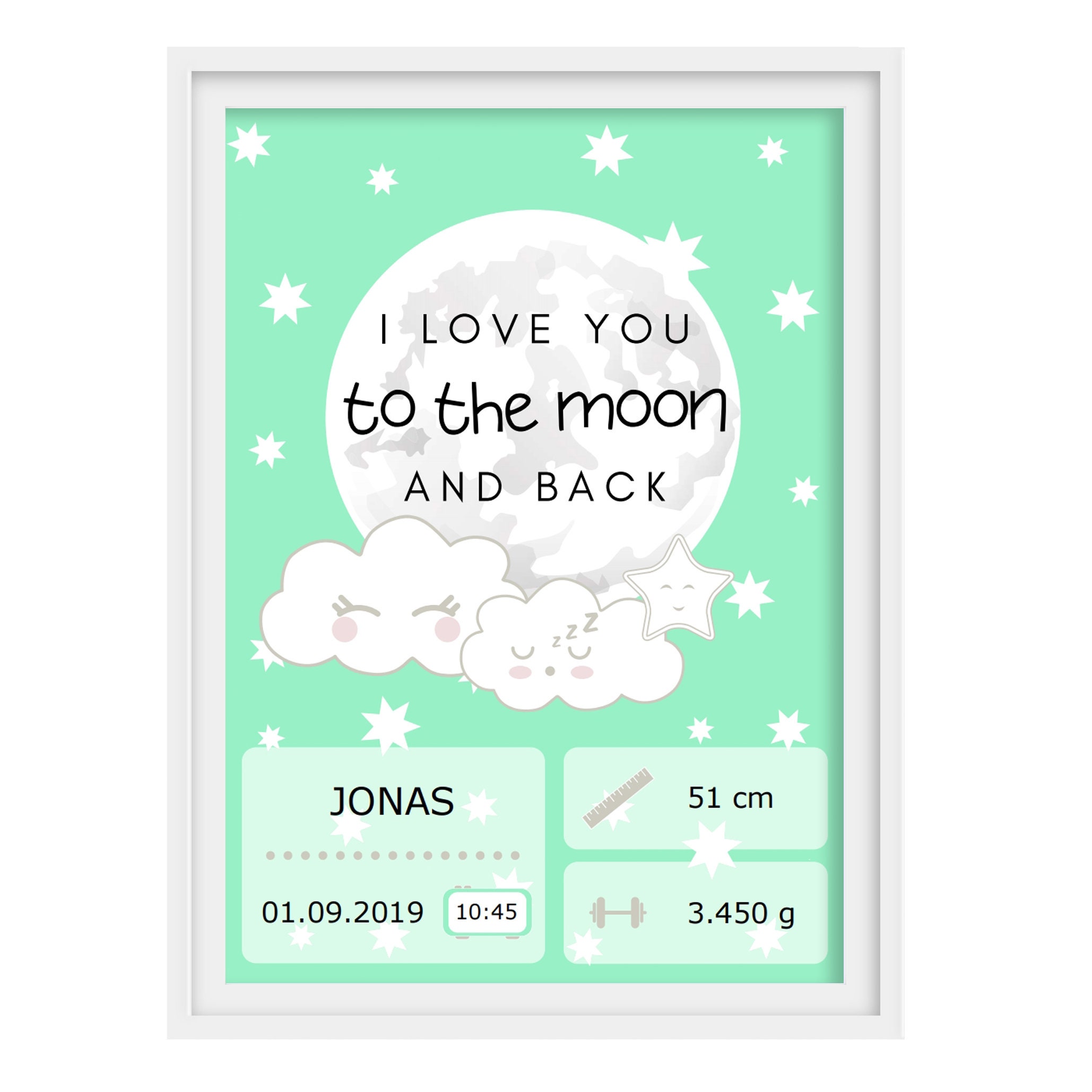 Personalized Baby Nursery Print, Custom Printable Nursery Wall Art ...