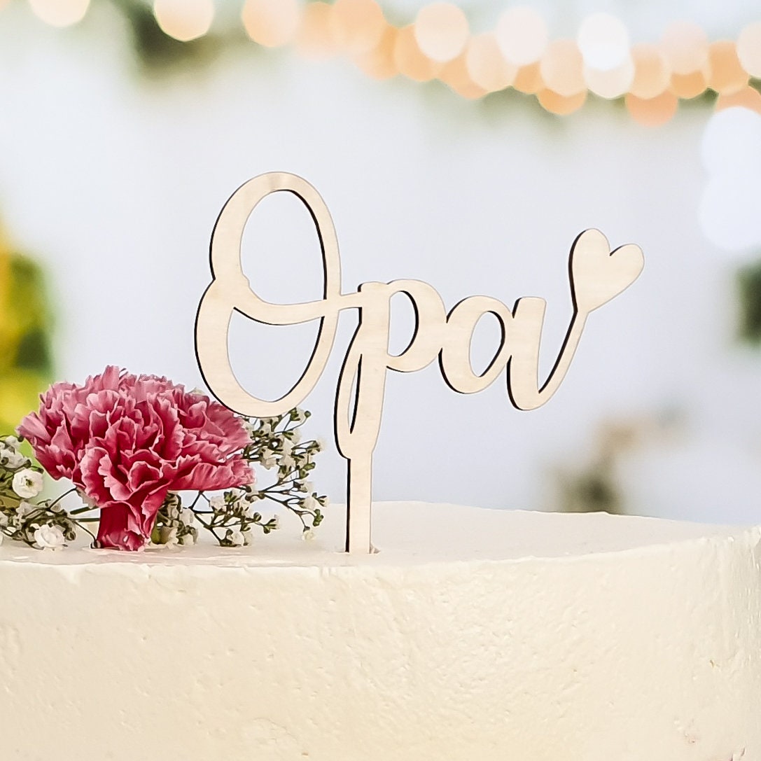 Cake Topper for Grandpa's Birthday or Father's Day - Wooden or Acrylic ...