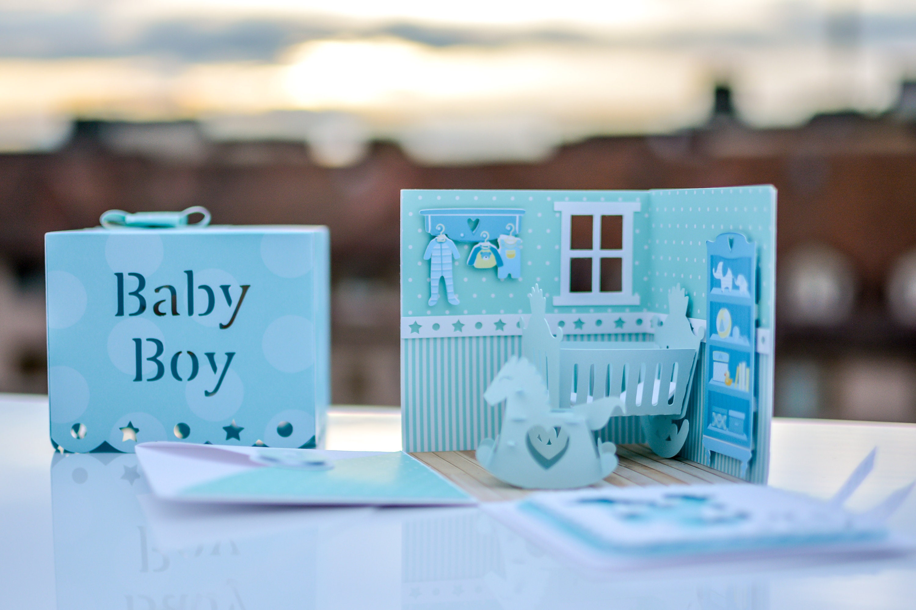 Baby boy gift box DANTE Explosion box birth | Etsy