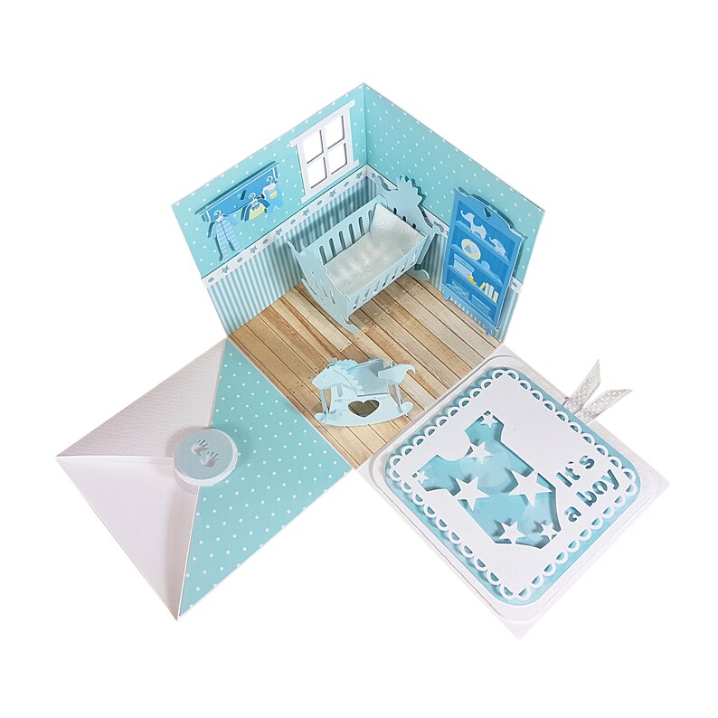 Baby boy gift box DANTE Explosion box birth | Etsy