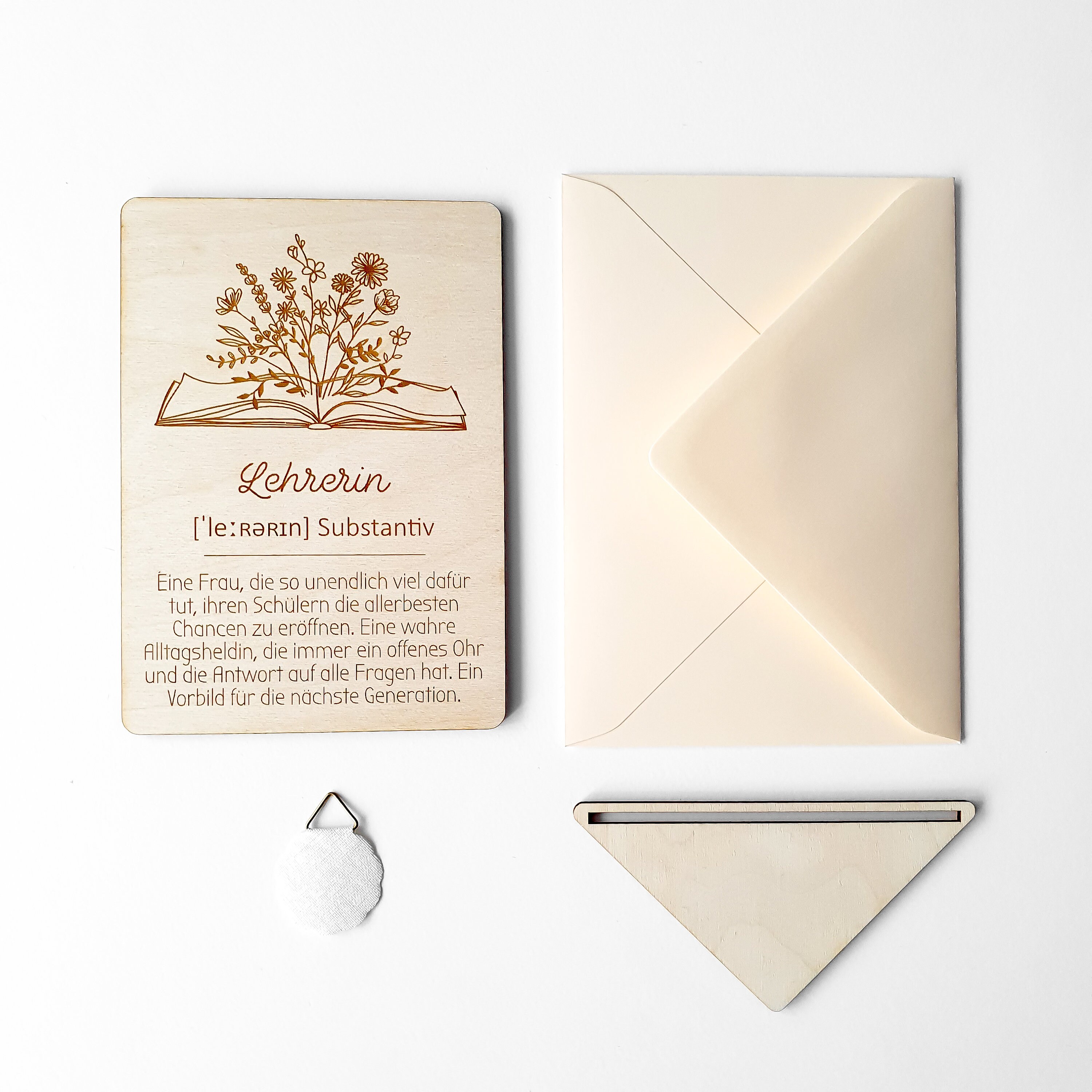 Wooden Card for Teachers Personalized Farewell and Thank You | Etsy