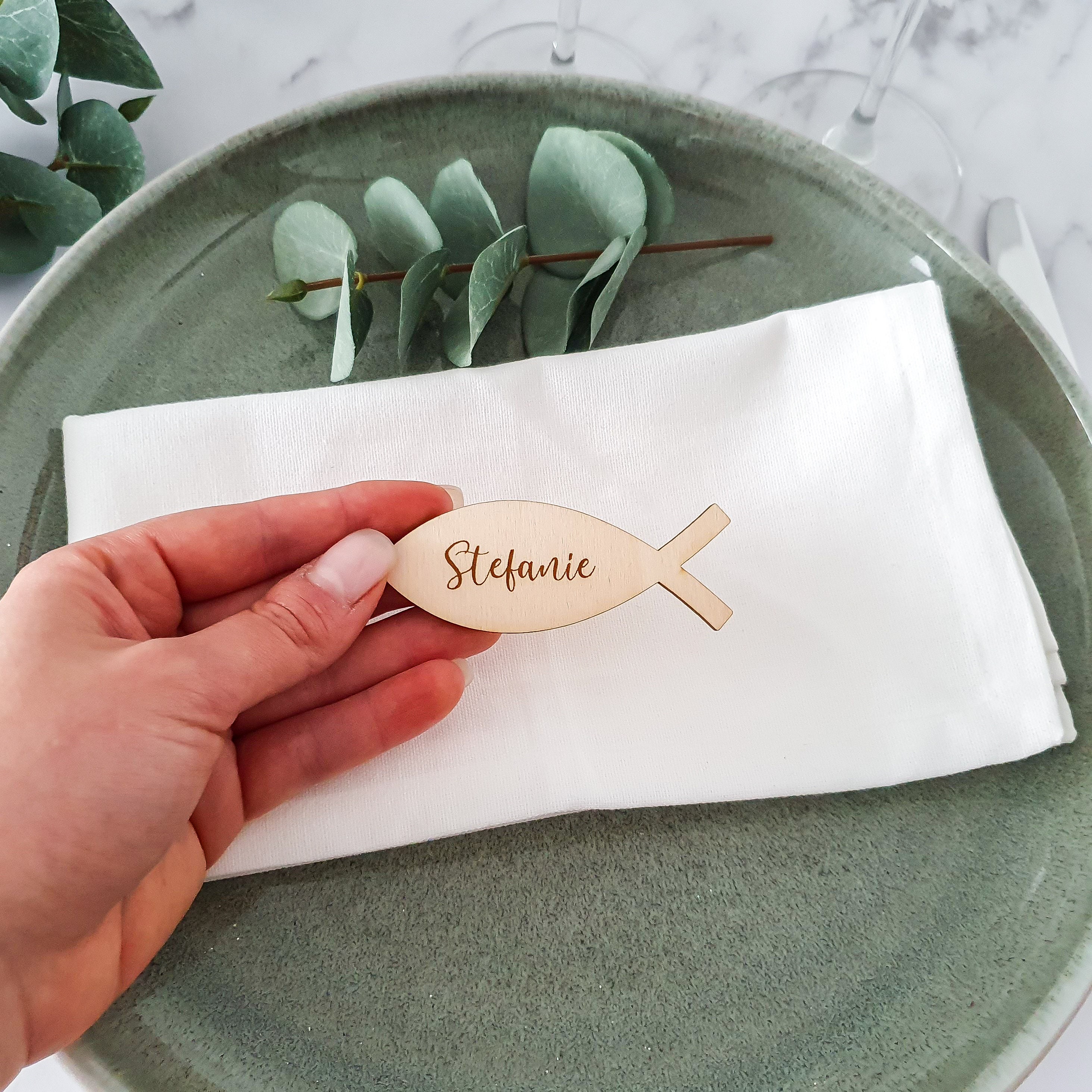 Fish-shaped Name Tags for Baptism Communion & Confirmation | Etsy