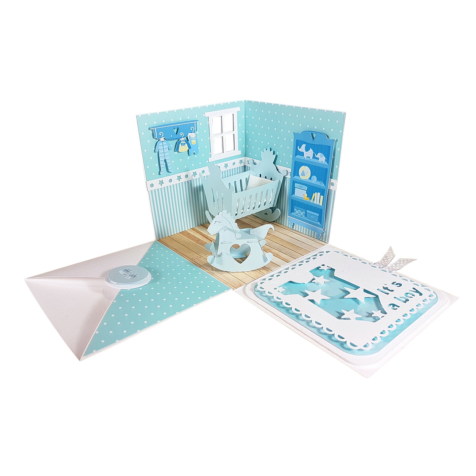 Baby boy gift box DANTE Explosion box birth | Etsy