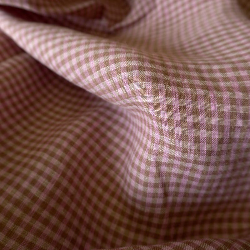 Pink Gingham Fabric - Etsy