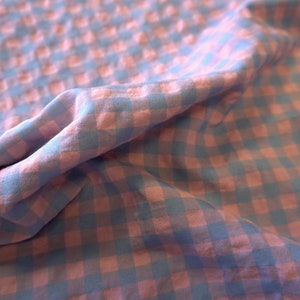 Yarn Dyed Cotton Gingham - Blue Pink - Etsy