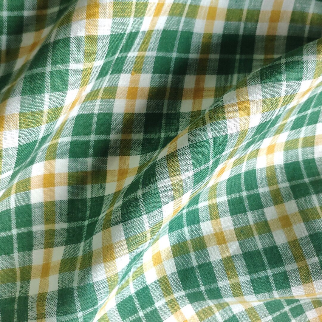 Yarn Dyed Japanese Linen Checker Fabric - Etsy