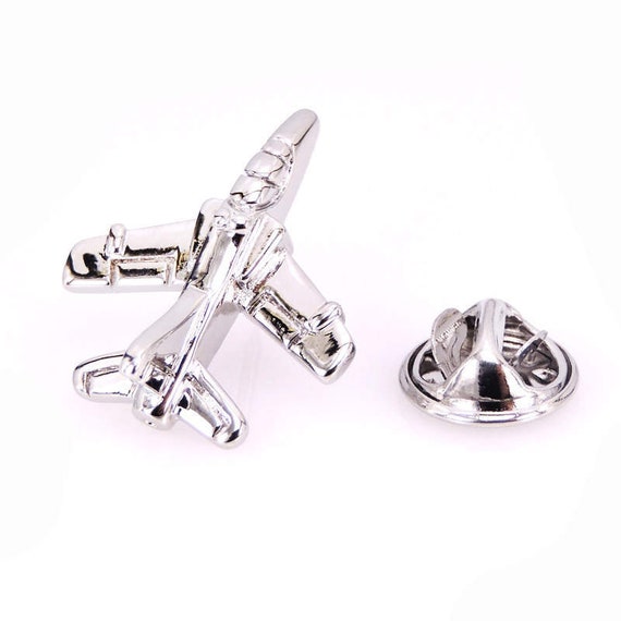 Silver Fighter Jet Pin - Etsy