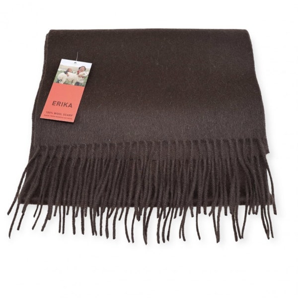 Brown Wool Scarf - Etsy