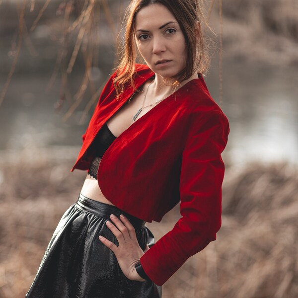 Red Bolero Jacket - Etsy