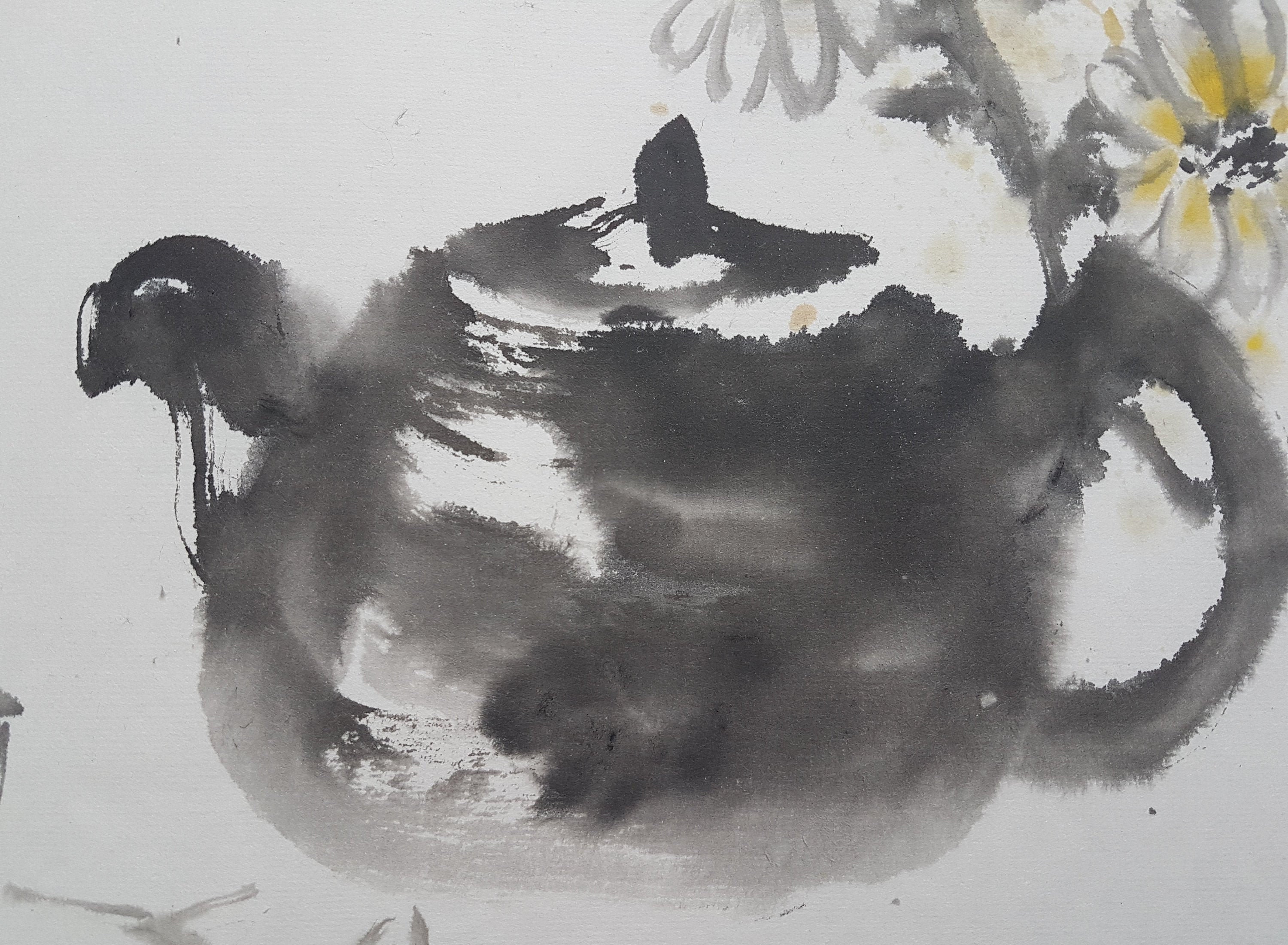 Original Sumi-e: Afternoon Tea - Etsy