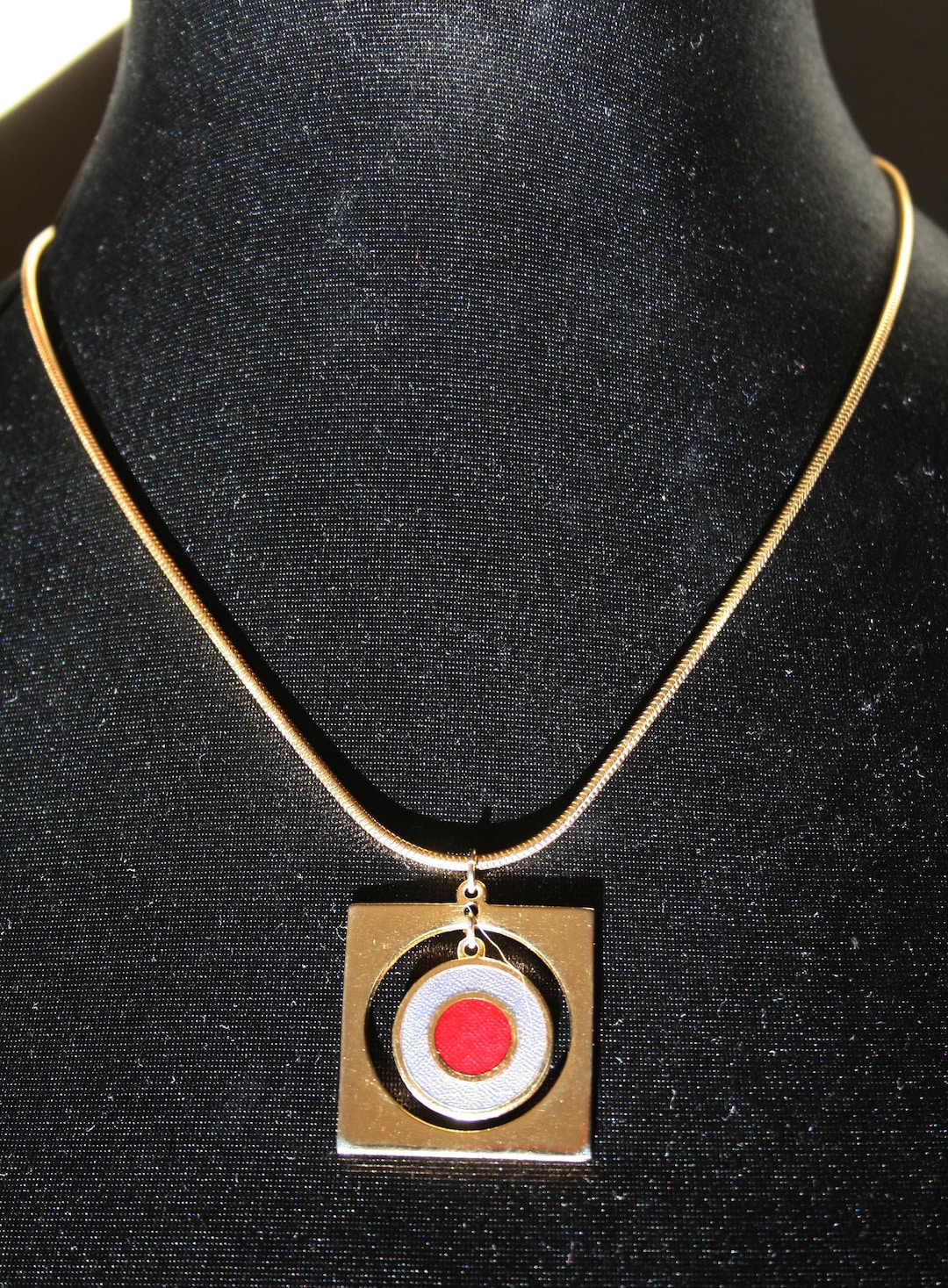 60s Original Pastille Sylvestre Vintage Signed Pendant Necklace Mid ...