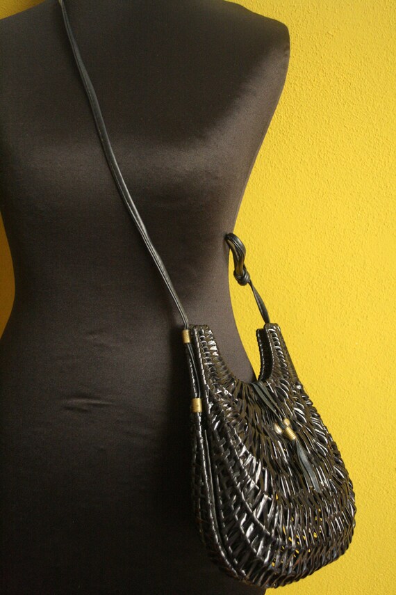 Vintage handbag shoulder bag made of braid original 5… - Gem