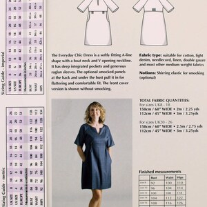 Everyday Chic Dress Fabric Sewing Pattern - by Sew Different - Etsy