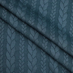 Cable Knit Jacquard Stretch Jersey Ponte Roma Double Braid Pattern ...