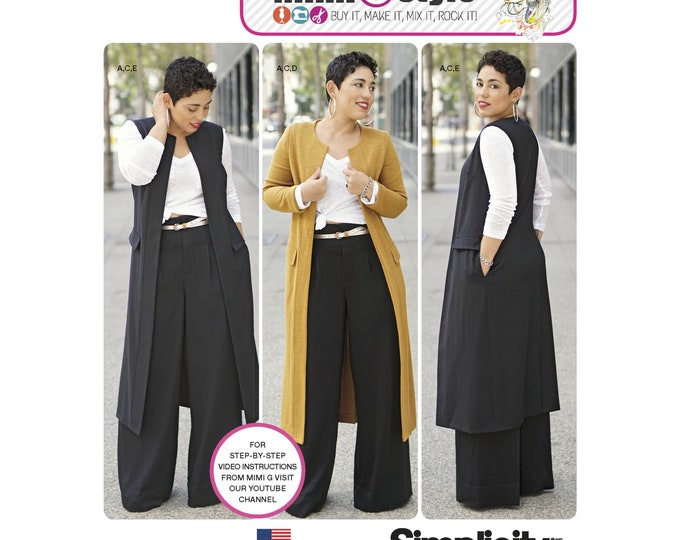 Simplicity Pattern 8177 Mimi G Style Trouser Coat or Vest - Etsy UK